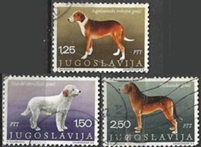 Yugoslavia #1027 – 1029 1970 «Razas de perros» – Yciistamps